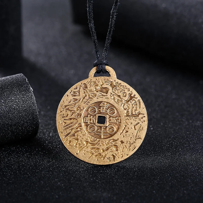 Large Size Coin Money Amulet Thai Necklace Shape Pendant Wealth Meaning ...
