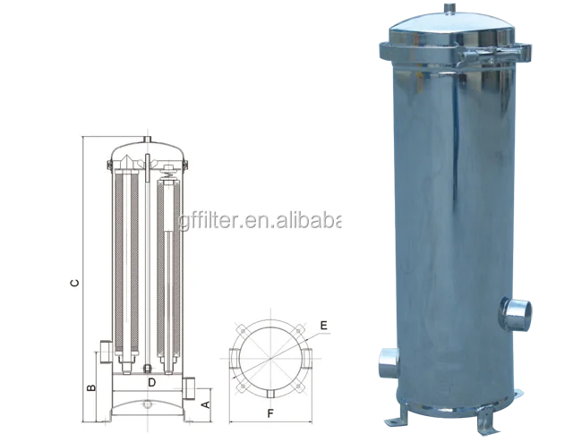 Stainless Steel Inox Cartridge Filter Housing 20" Ss316 - Buy Cartridge ...
