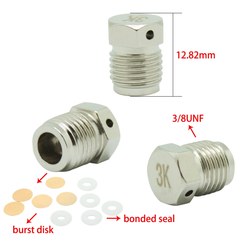 Unified Burst Disc Assembly Scuba Diving Paintball Tank Valve 207bar 3k ...