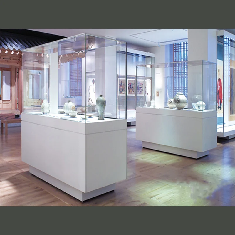 Glass Museum Vitrine With Spotlight Museum Display Case - Buy Metal ...