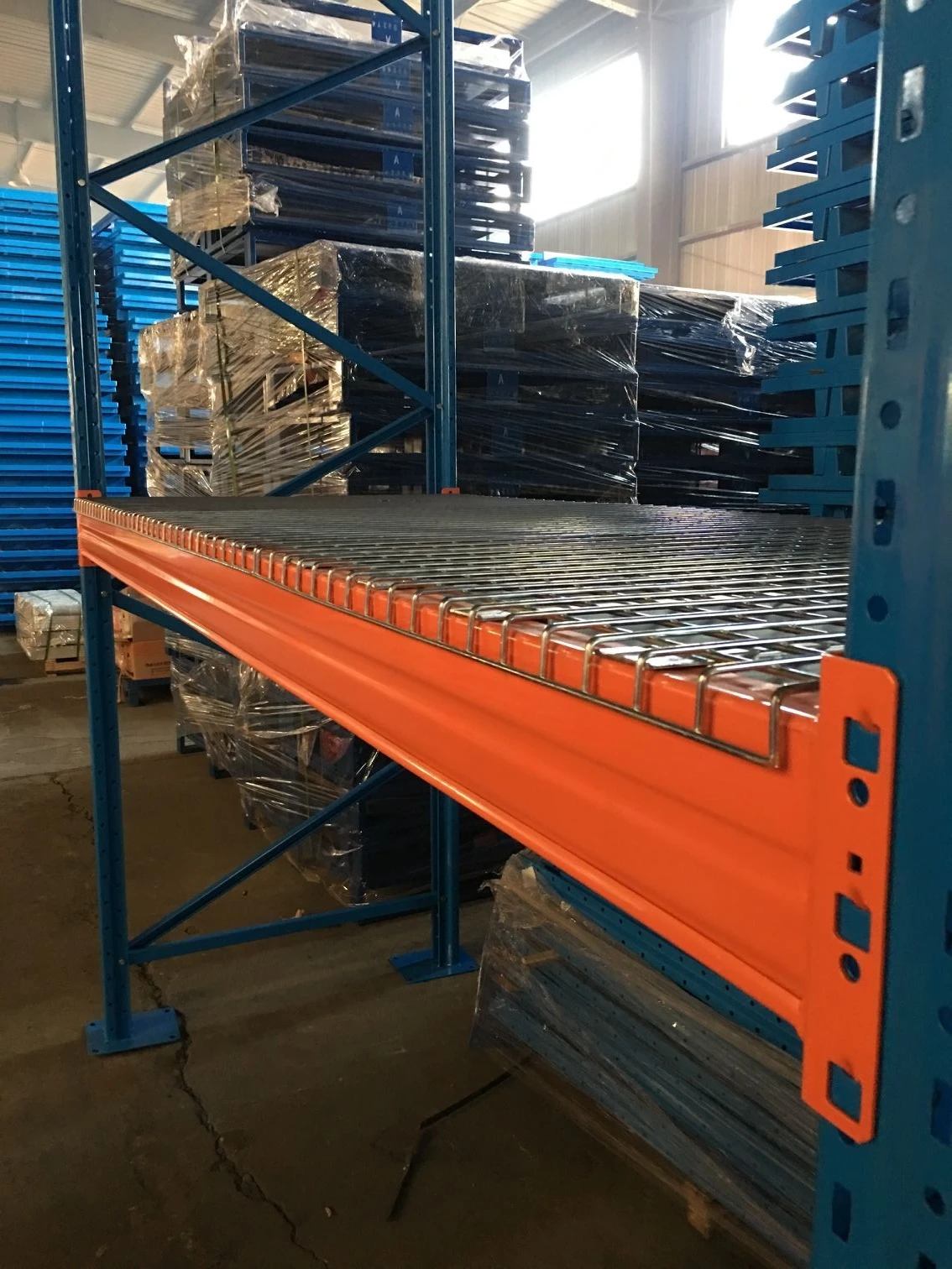 Wire Mesh Deck Heavy Duty Pallet Rack L2700*w1100*h4050mm 2 Levels ...