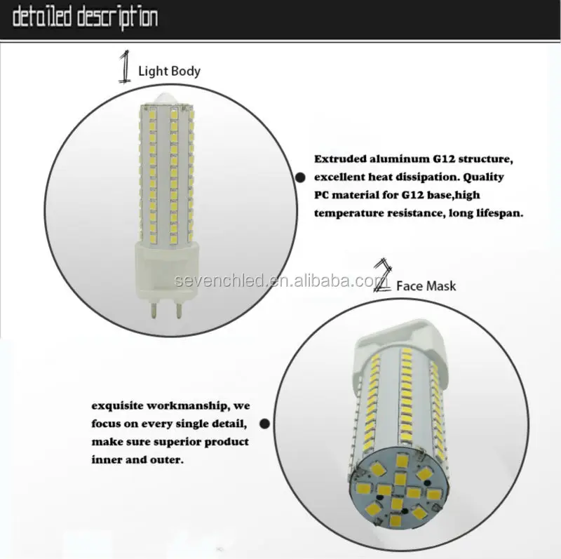 Metal Halide Led Replacement G12 Retrofit Bulb 110v/220v 10w 15w 16w ...