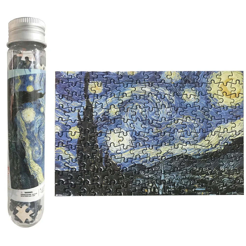 Mini Jigsaw Puzzle - 150 Pieces Van Gogh Starry Night in Test Tube for ...