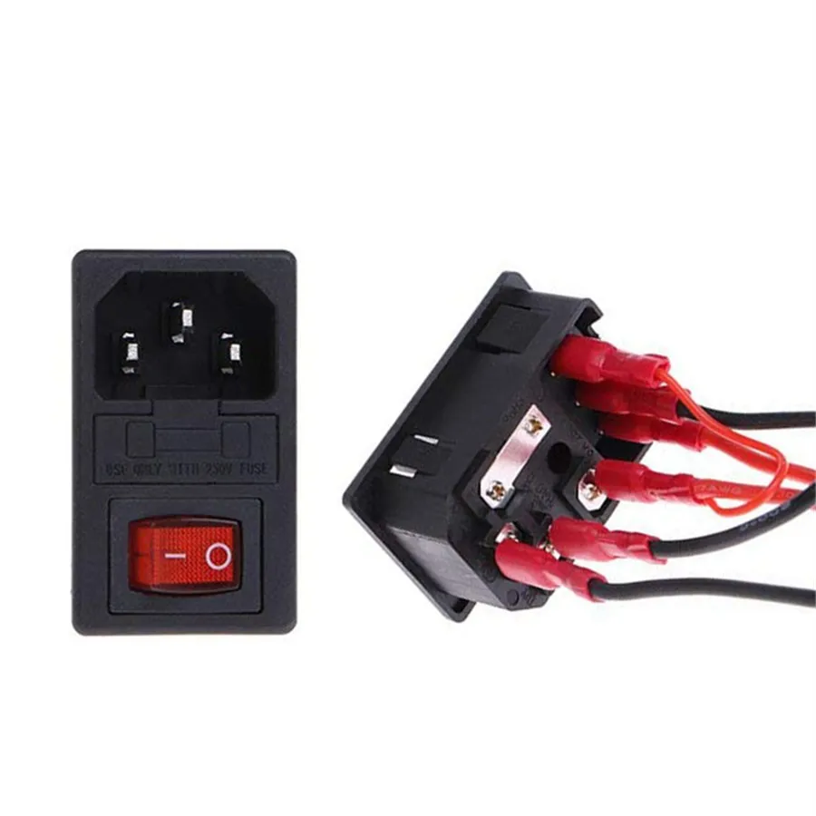 Flange Mount Iec-320 C14 Fused Inlet Connector Come With 6a 10a Vde ...