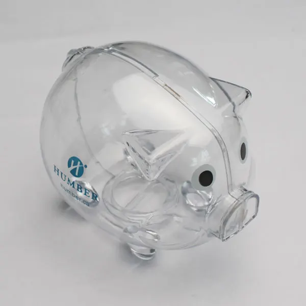 Cute Design Clear Plastic Coin Bank - PINBO PT5418-1
