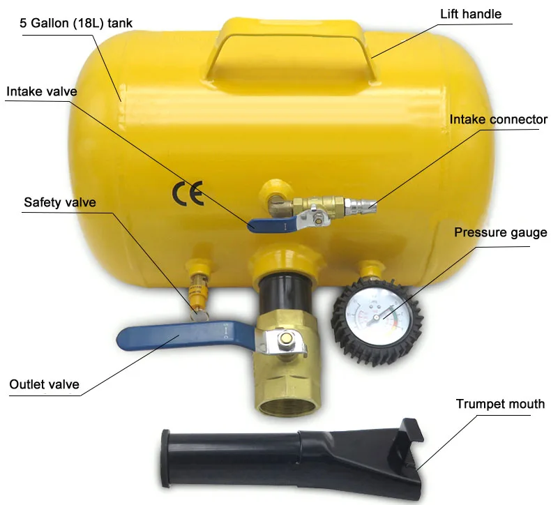 5 Gallon 18l Portable Car Tire Bead Seater Booster Blaster Tool - Buy ...