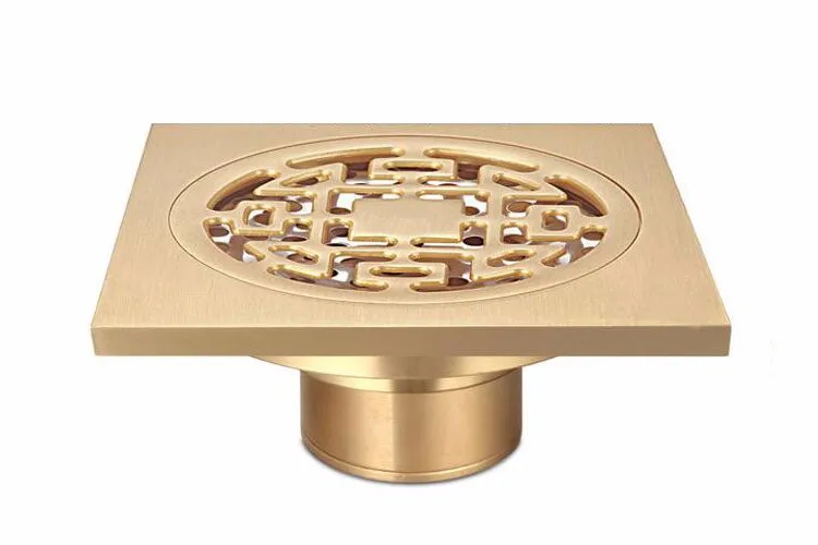 Bathroom Floor Drain 100 X 100mm 4in Brass Shower Drains With Removable ...