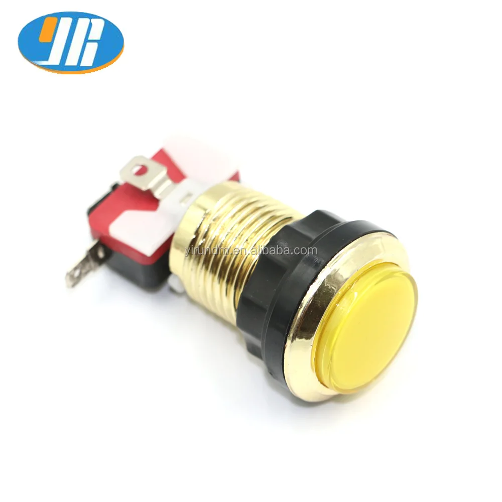 Led Lighted Silver Plated Push Button With Microswith - Buy Push ...
