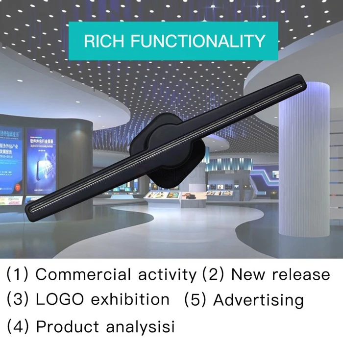Custom 100cm Hologram 3D LED Fan for Indoor Advertising - Ideal for ...