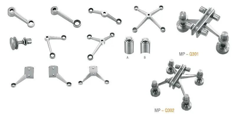Point-fixed Glass Curtain Wall Fittings Mp-q006a/b Glass Curtain Wall ...
