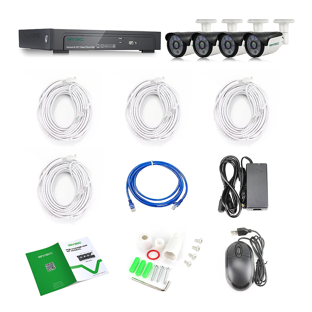 Sv3c 4/8/16 Channel 1080p Camera Poe Nvr Kits H.264 Home Surveillance ...