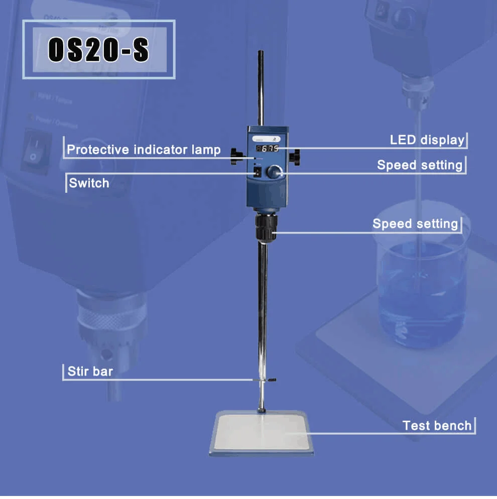 Laboratory Liquid Mixer Agitator Machine Mixing Overhead Stirrer - Buy ...