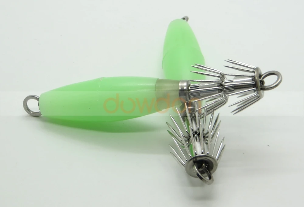 Shrimp Hunter Style Luminous Squid Hooks Glow In Dark Glow Fishing ...