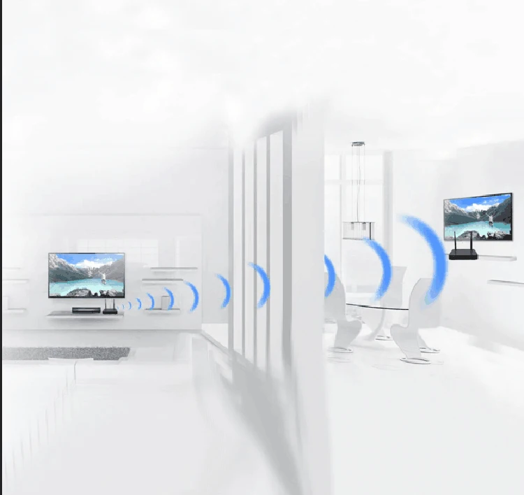 2.4ghz/5ghz Wireless Hdmi Splitter 1 Transmitter And 3 Receiver 200m ...