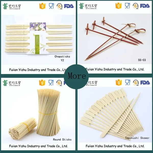 Custom Logo Gun Shaped Flat Bamboo Skewers Hamburger Pick Flat Bamboo ...