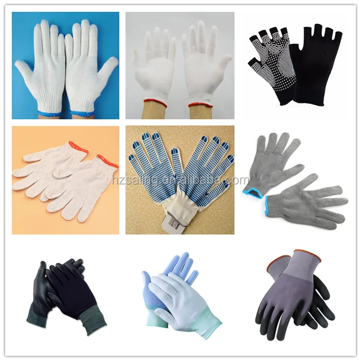 Lightweight Soft Protective Working Glove Black Cotton Working ...