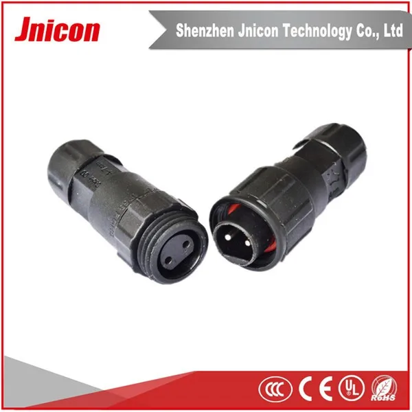 M16 Plug Socket 2 Pin LED Waterproof Electrical Wire Connector 10amp