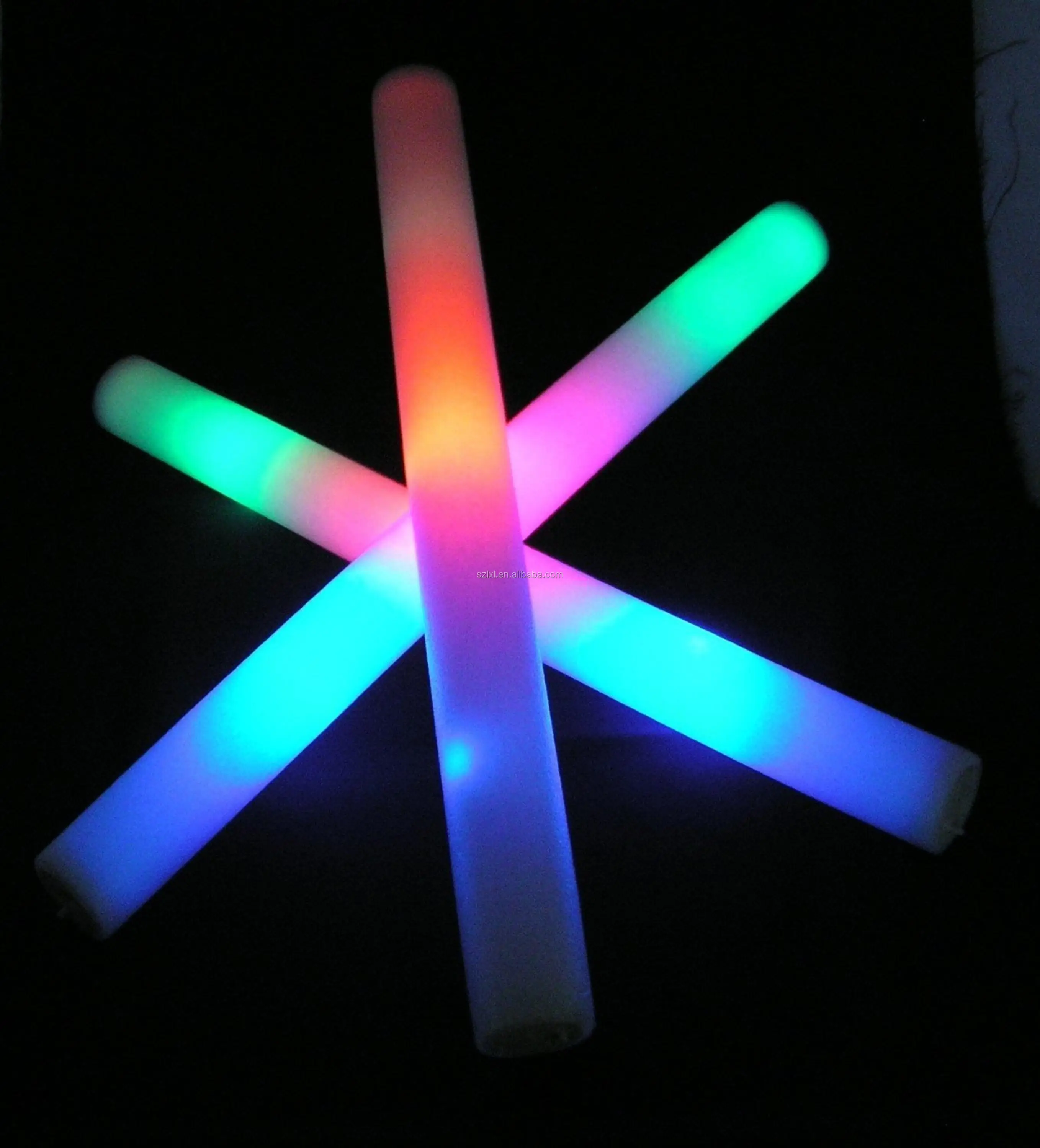 Led Foam Stick / Flashing Foam Stick For Rave Or Party/ Led Light Baton ...