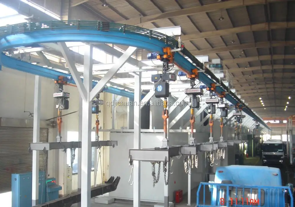 Q48 Overhead Conveyor Catenary Type Shot Blasting Machine With Spare ...