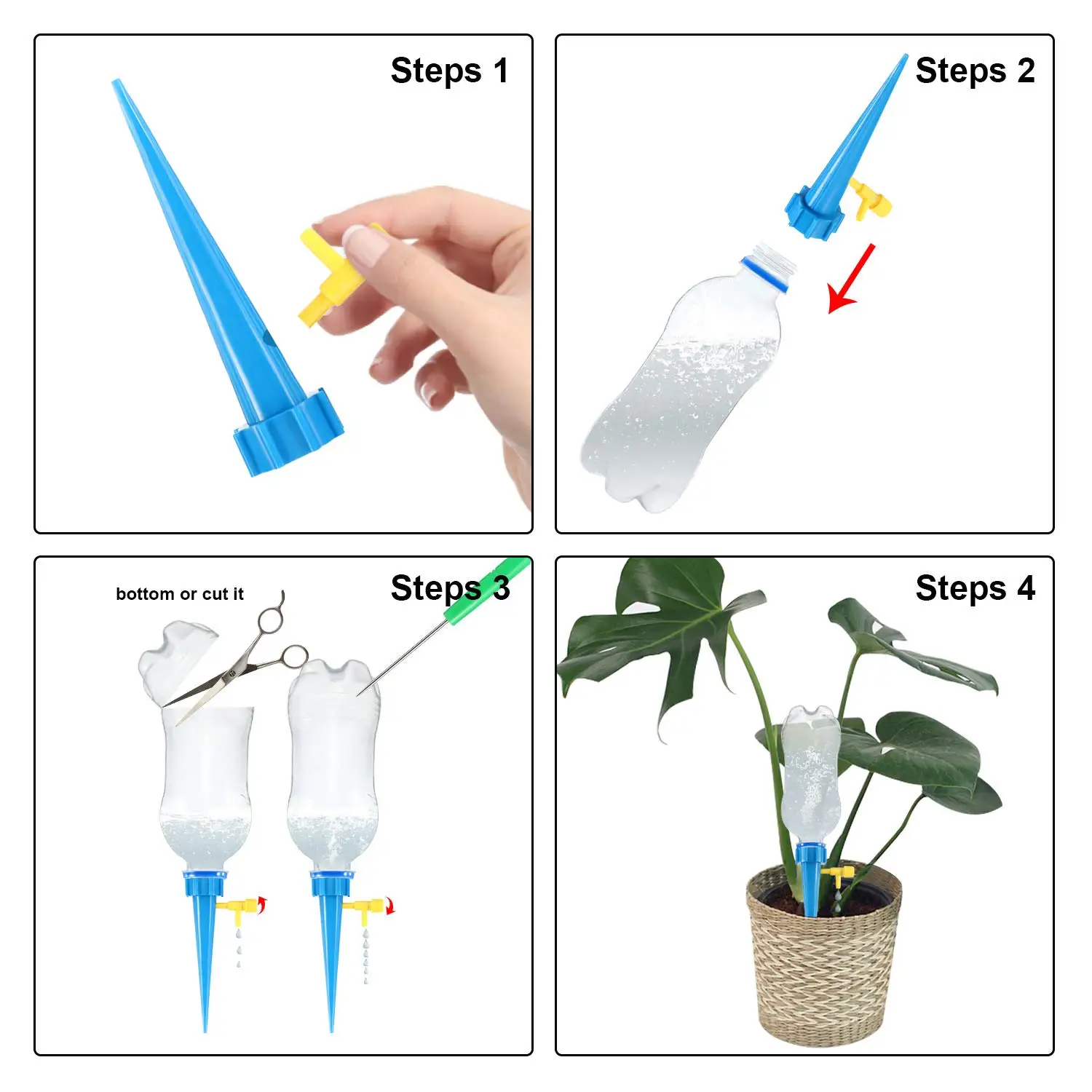 Plant Waterer Self Watering Devices,Vacation Potted Plant Watering ...