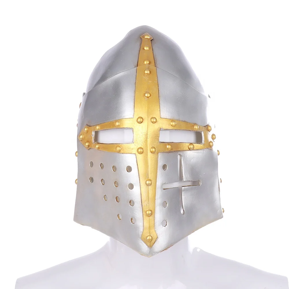 Medieval Black Templar Knight Helmet Armor Crusader Helmet Re-Enactment ...