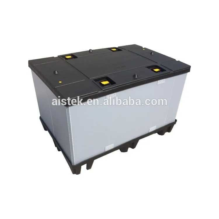 Collapsed Sleeve Plastic Gaylord Shipping Container Box - Lightweight ...