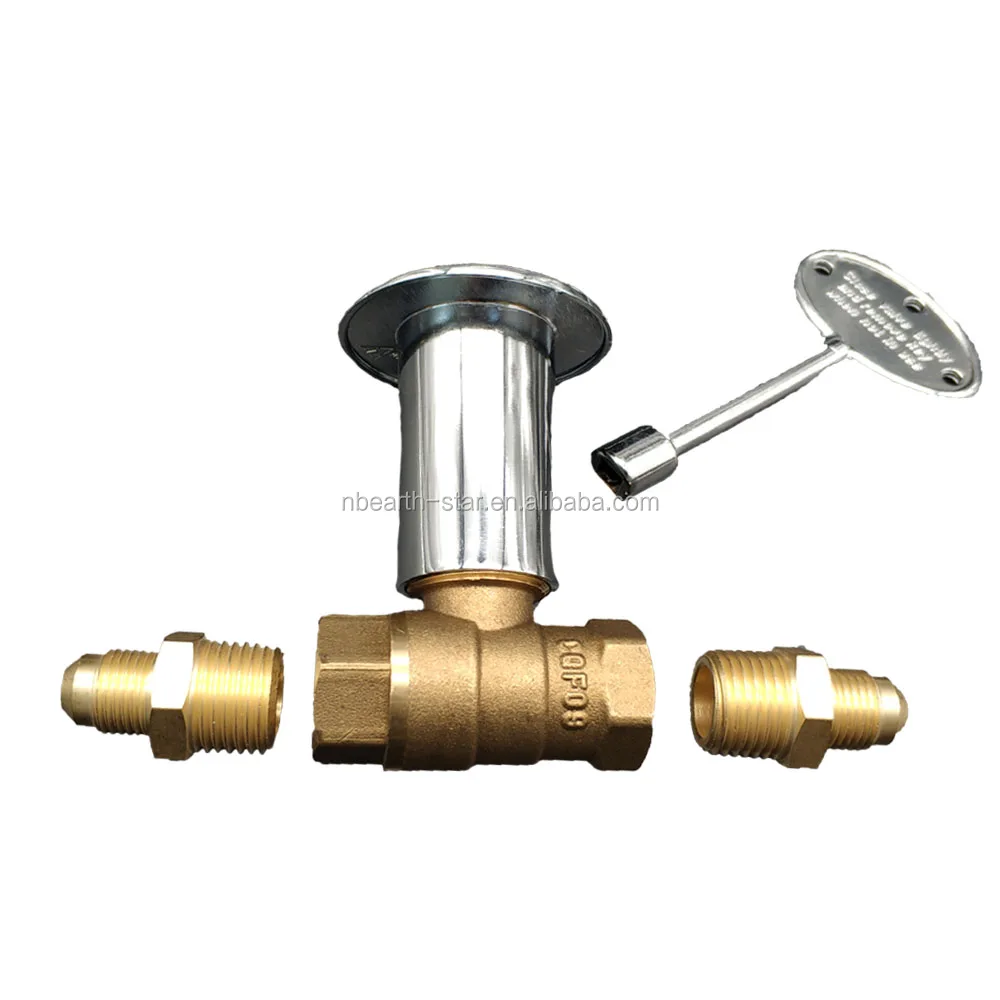 1/2-inch Straight Quarter-turn Shut-off Valve Kit For Ng Lp Gas Fire ...