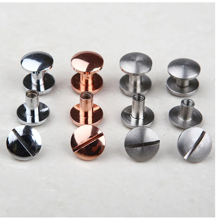 Wholesale Flat Domed Head Solid Brass Leather Belt Screw