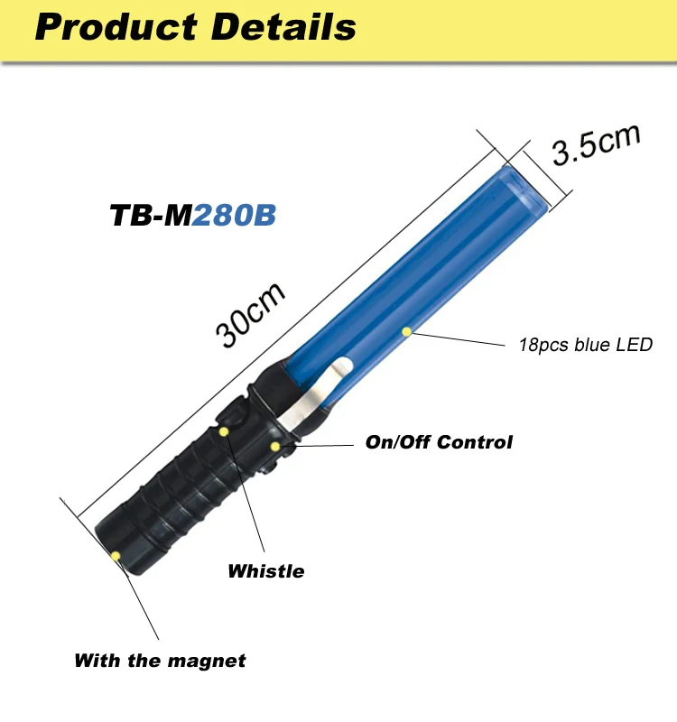Whistle Traffic Control Baton - Enhance Road Safety