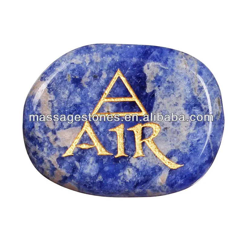 Bulk Wholesale Engraved Stone With Pagan Wiccan Symbols Set : Air,Fire ...
