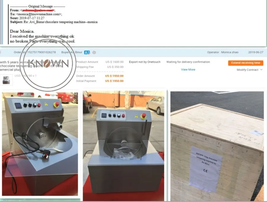 Tabletop Vibration Table Chocolate Tempering Machine 8kg/batch