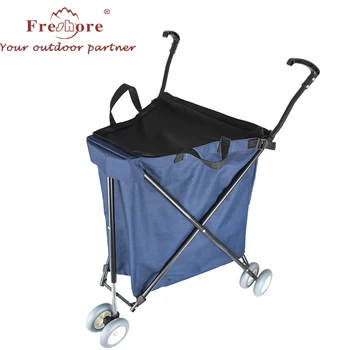 Best Popular Selling Supermarket Shopping Push Cart Metal Folding ...