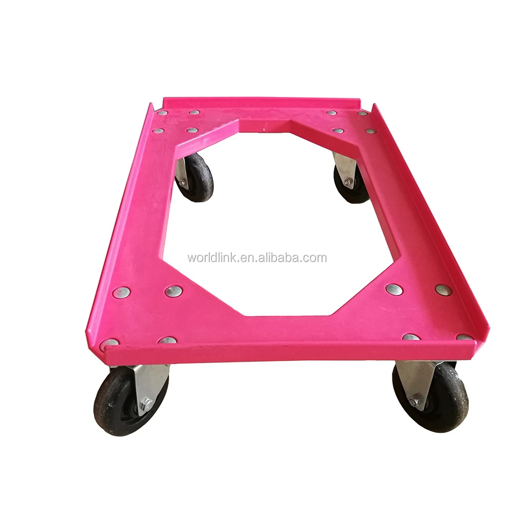 Heavy Duty 4-Wheel Stackable Plastic Dolly Cart for Tools, OEM Support