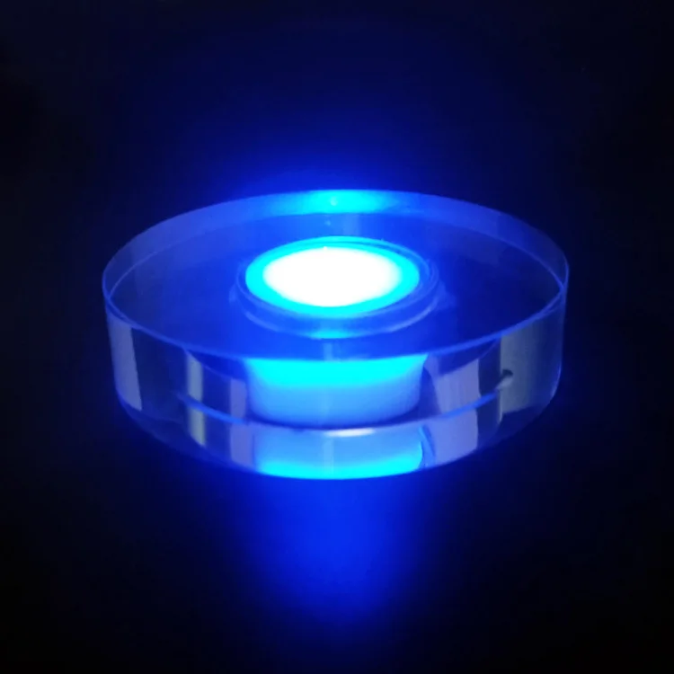 Wholesale Round Multi Color 3d Led Light Crystal Glass Lamp Base - Buy ...