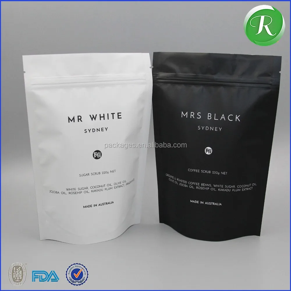 Stand Up Ziplock Bath Salt Pouch/aluminum Foil Body Scrub Cream ...