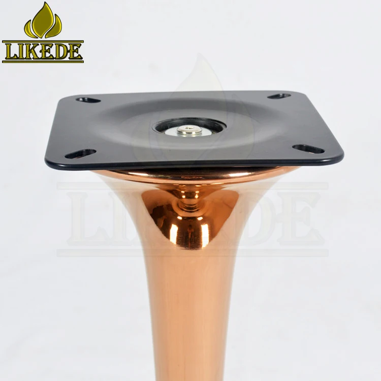 Shinny Rose Gold 304# Stainless Steel Furniture Base Trumpet Tulip ...