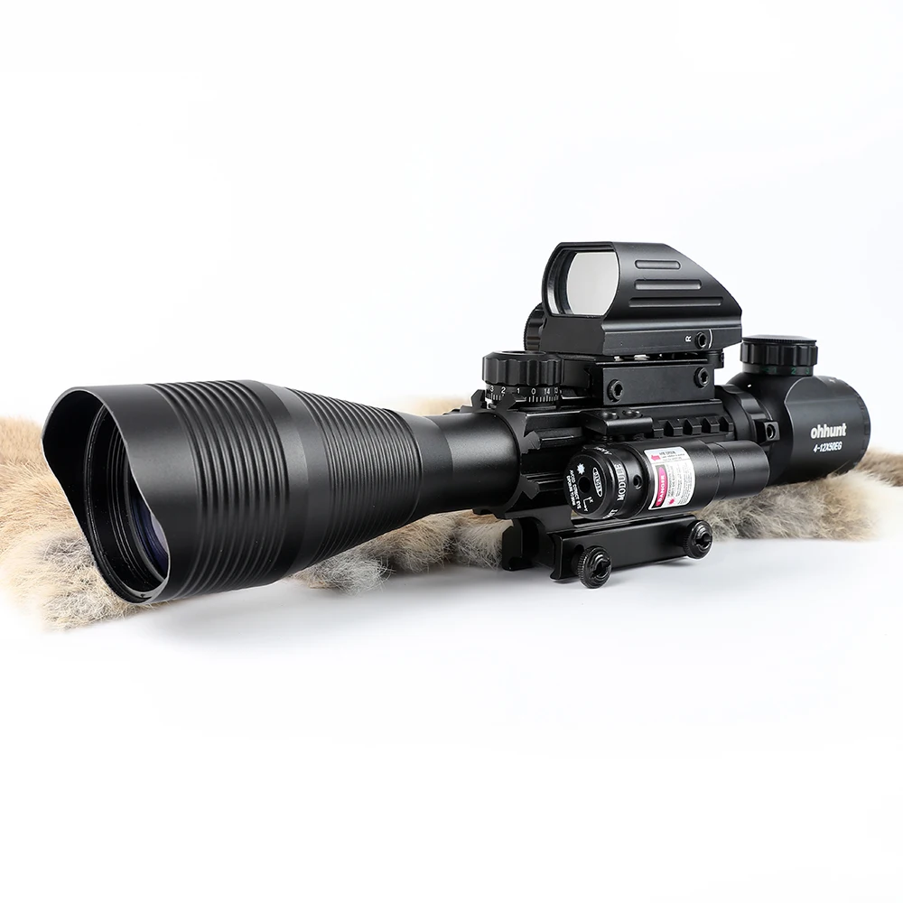 Ohhunt 4-12x50 Red Green Illuminated Rangefinder Reticle Hunting ...