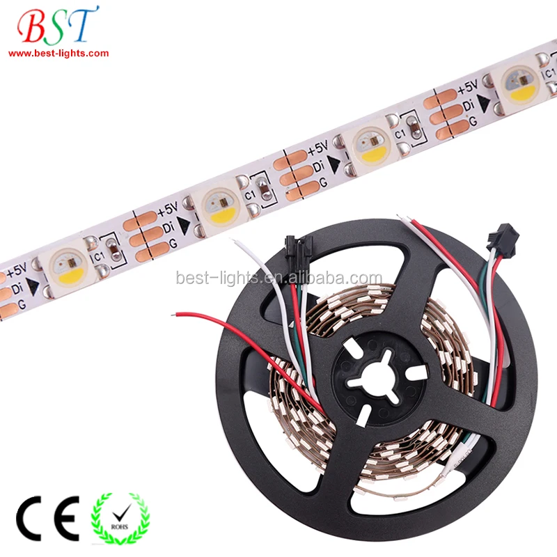 Addressable WS2812B 5V RGB RGBW SK6812 LED Strip Programmable WS2815 ...