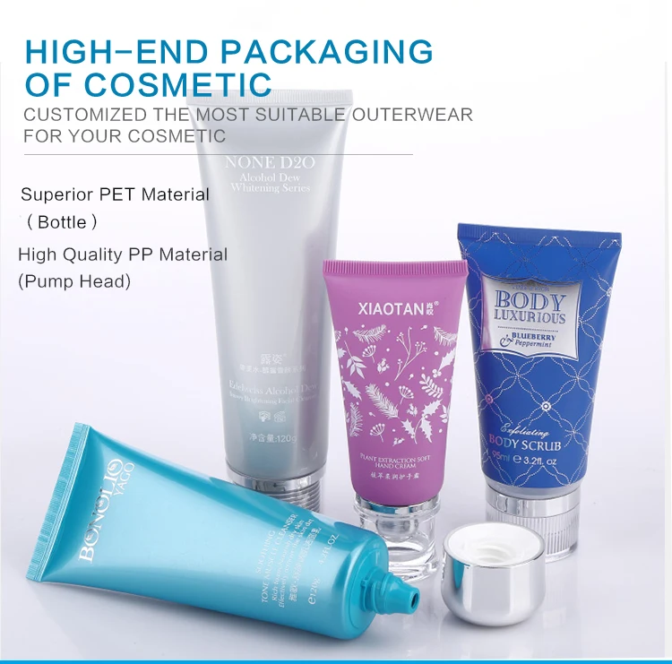 Plastic Cosmetic Tubes Packing With Flip Top Cap,Cosmetic Plastic Tube ...