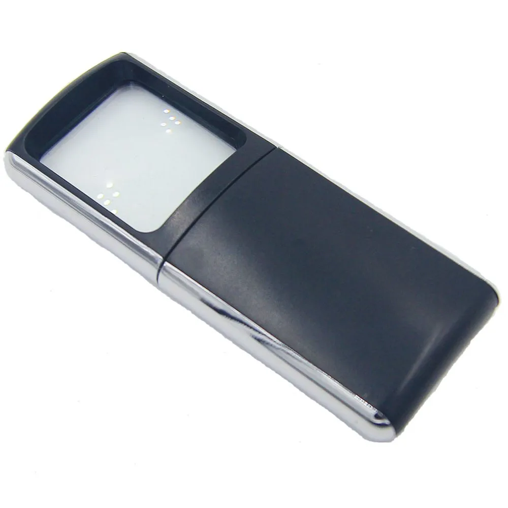 Led Lighted Slide Out Pocket Magnifying Glass 3x Multi-power Small ...