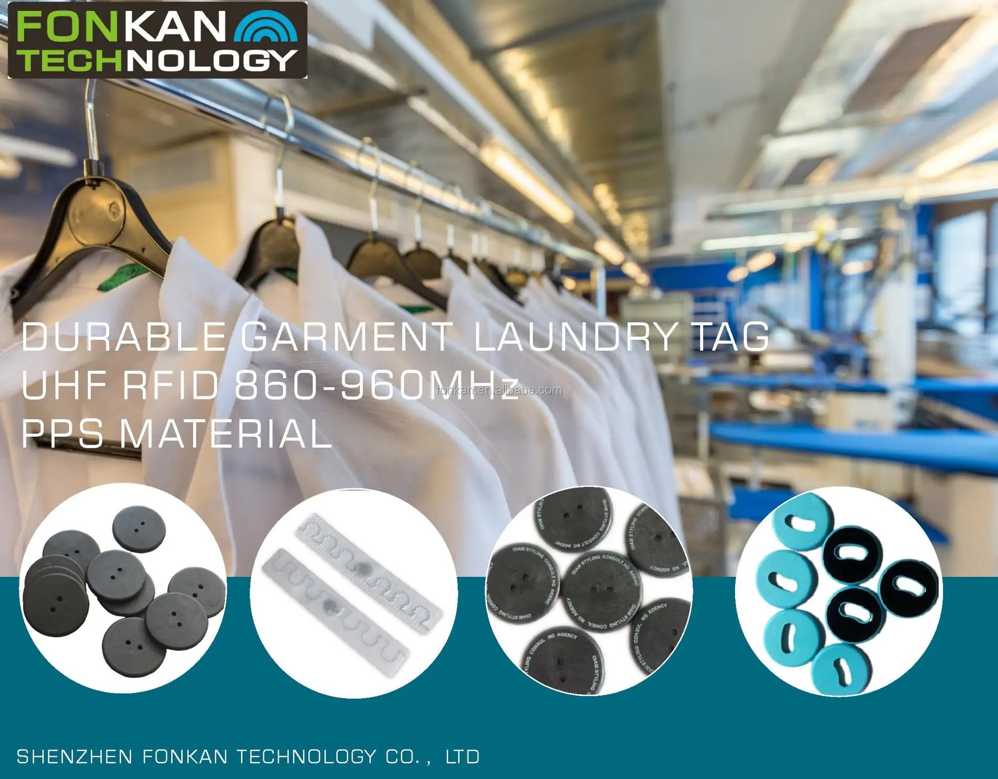 860-960mhz Uhf Textile Fabric Woven Linen Clothing Rfid Laundry Tag ...