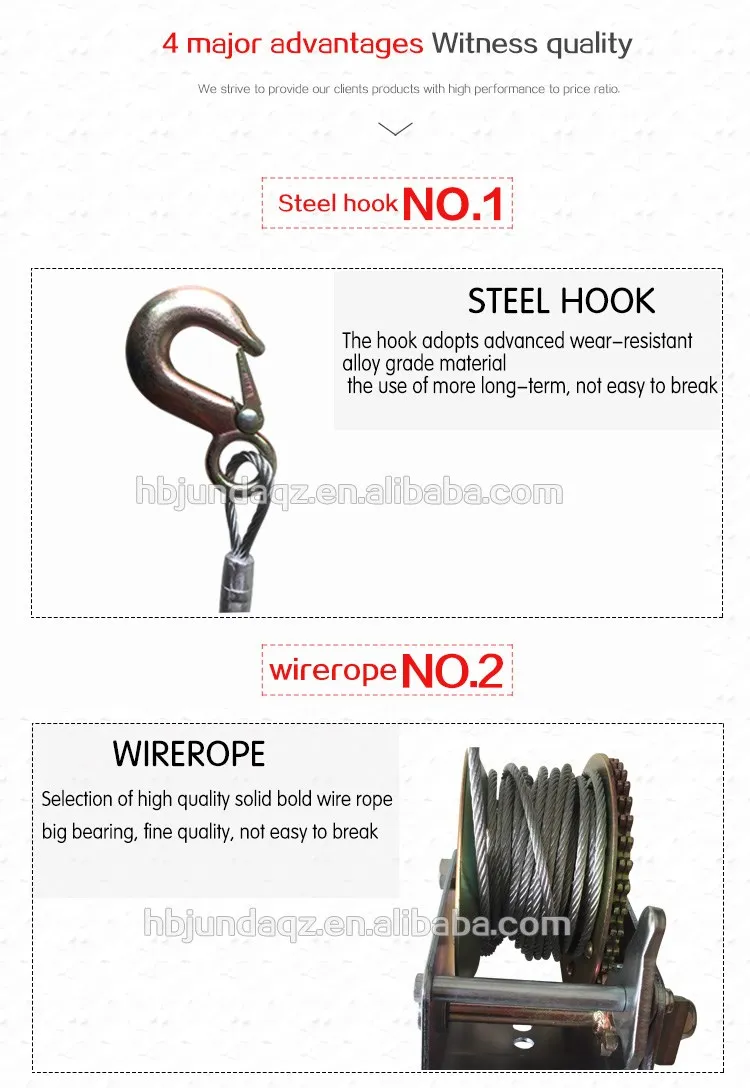 China Mini Manual Hand Winch /wire Rope Hand Winch /high Quality Small ...
