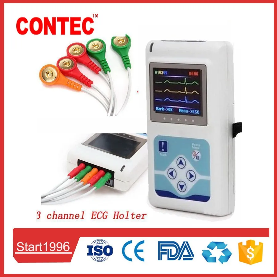 Contec Tlc9803 Holter Ecg Monitor With Lcd/holter Ecg Device/holter ...