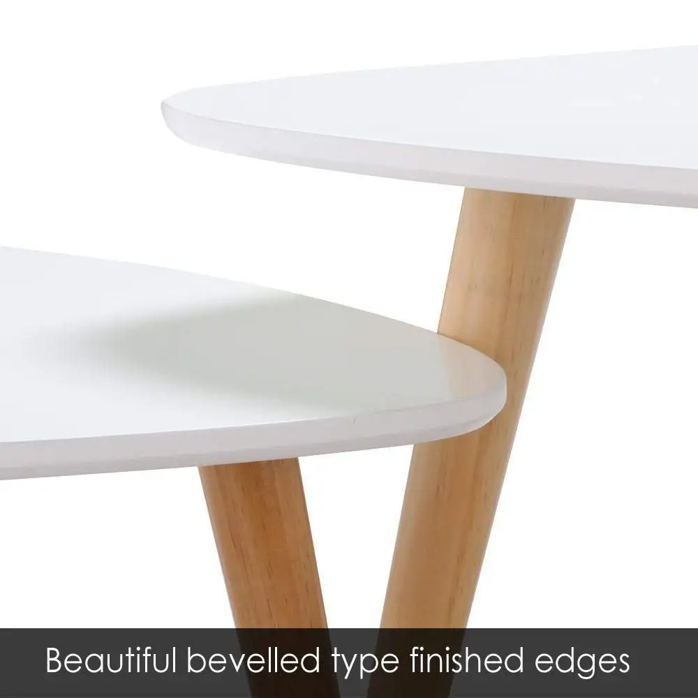 Arabic Style White Wood Coffee Table Round Vintage Sofa Side End Table ...