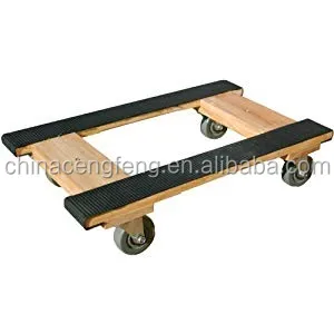 Round Shape Wood Moving Dolly Furniture Office Dolly Cart - Buy Round ...