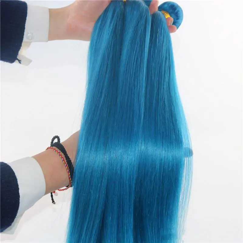 Wholesale 10a Grade Blue Straight Brazilian Virgin Remy Human Hair ...