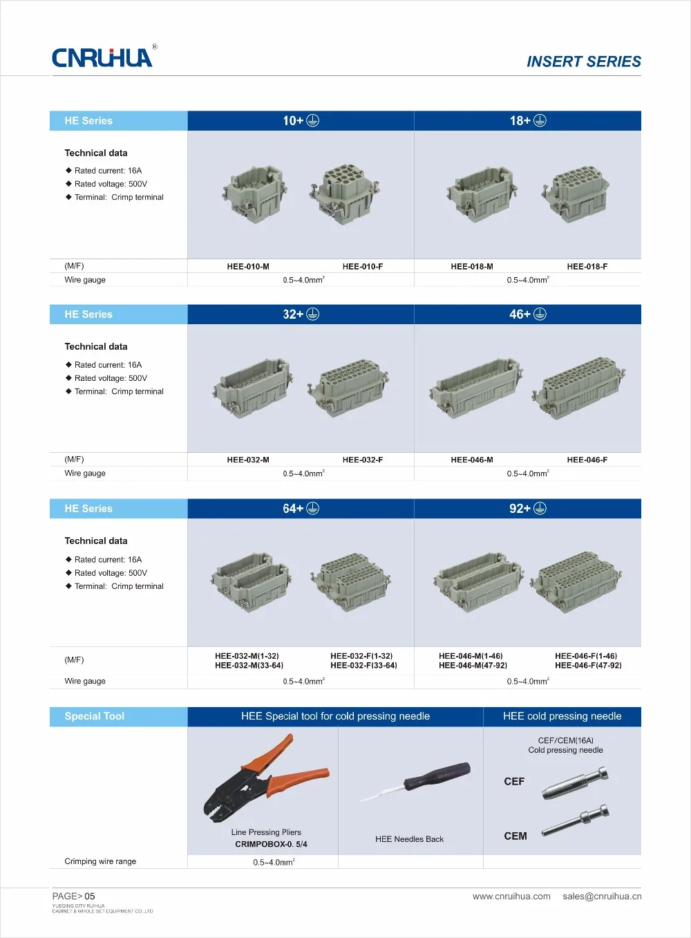 HDC-HE-06 6 Pins Wire Connector - Heavy Duty Power Solution