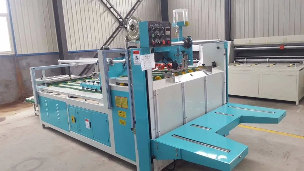 Rigid Box Gluer Semi Auto Corrugated Cardboard Folding Gluing Machine ...