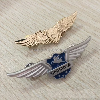 Custom Metal Airline Pilot Wings Pin - Buy Wings Pin,Pilot Wings Pin ...