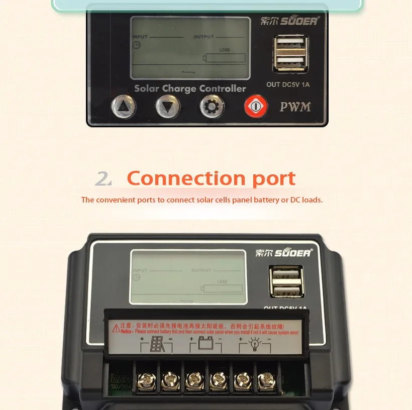 Suoer Charge Controller 12v 24v 48v Intelligent Pwm 30a Solar Charge ...